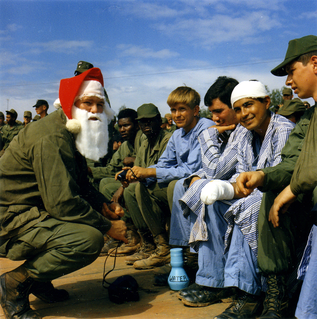 Santa Claus has taken many trips to war zones over the years