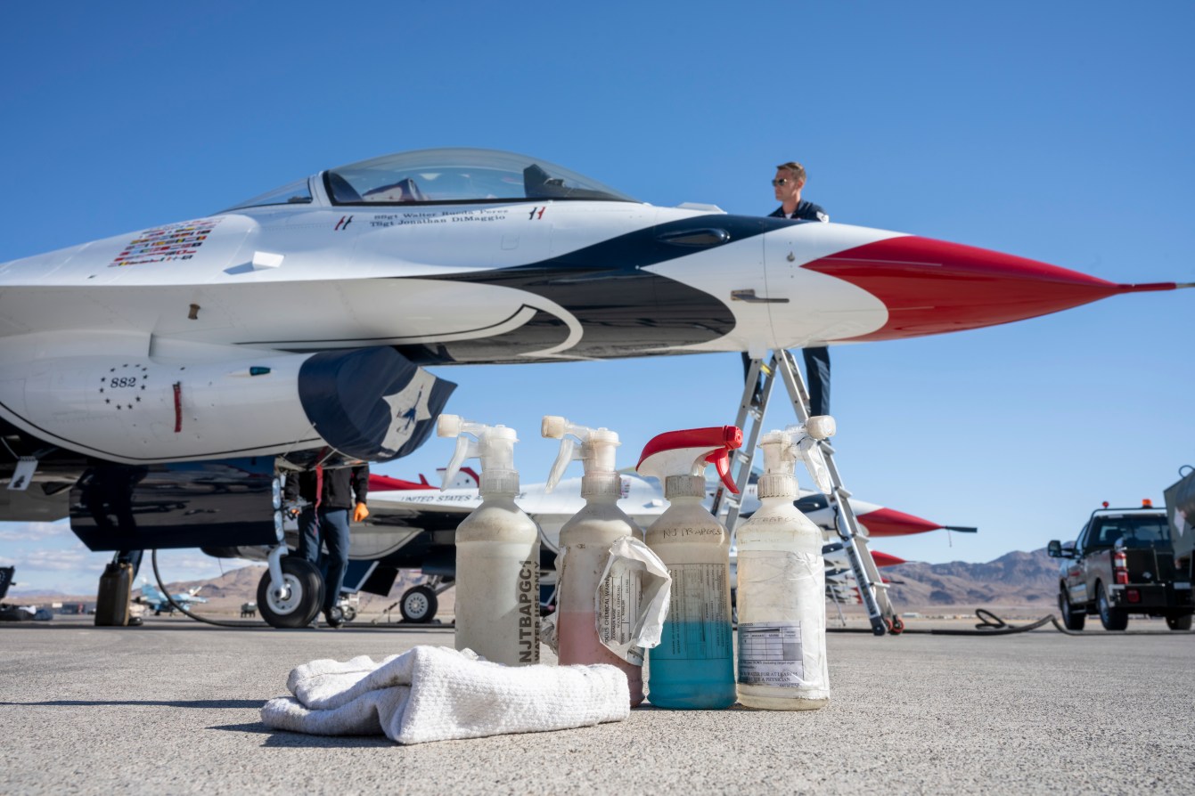The Air Force Thunderbirds use a lot of Windex to look so shiny