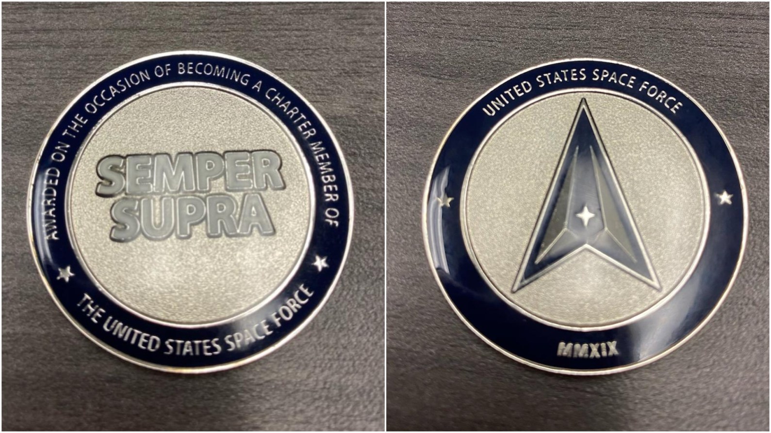 Space Force challenge coins absolutely look like Chuck E. Cheese tokens