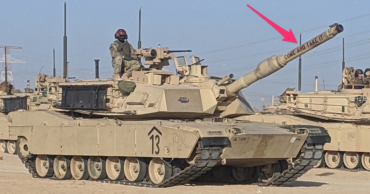 We salute the Army crew who named their tank 'Come And Take It'