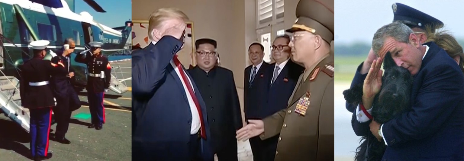 No, politicians are not required to salute members of the military