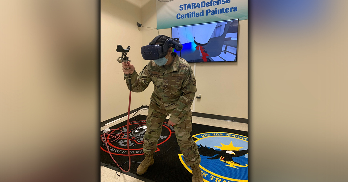 The Air Force is using virtual reality to teach airmen how to… paint
