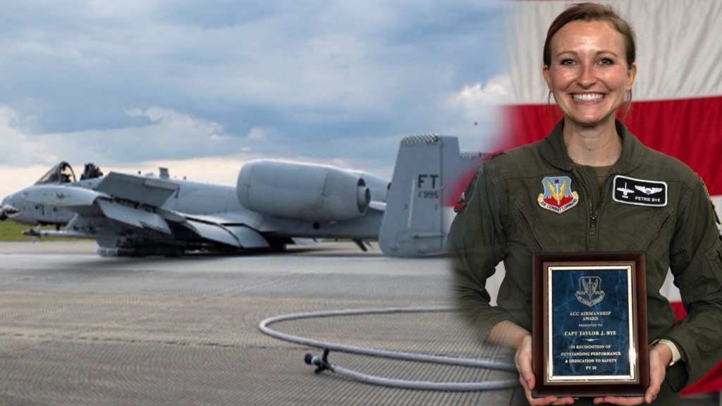 Air Force pilot recognized for belly-landing an A-10 with canopy ripped off