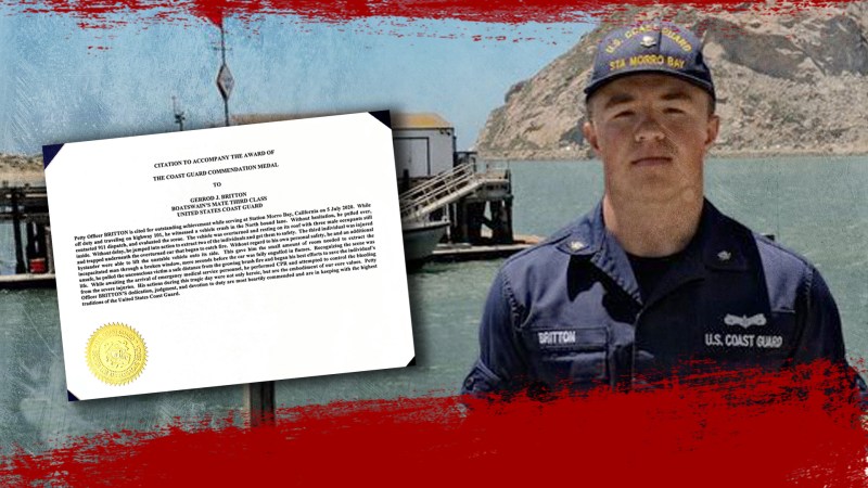 Coast Guardsman saves man, graduates rescue swimmer school hours later
