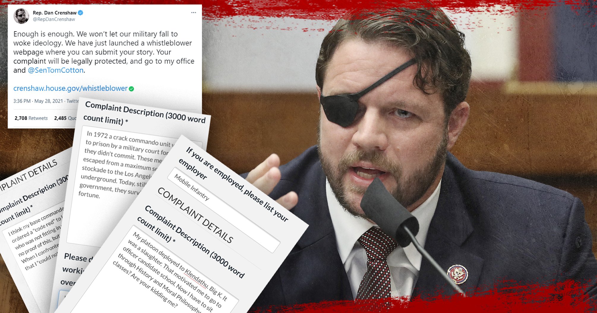 Dan Crenshaw wants to blow the whistle on 'woke ideology' in the military