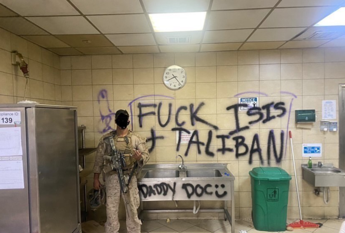 US troops give Taliban, ISIS the middle finger in messages at Kabul airport