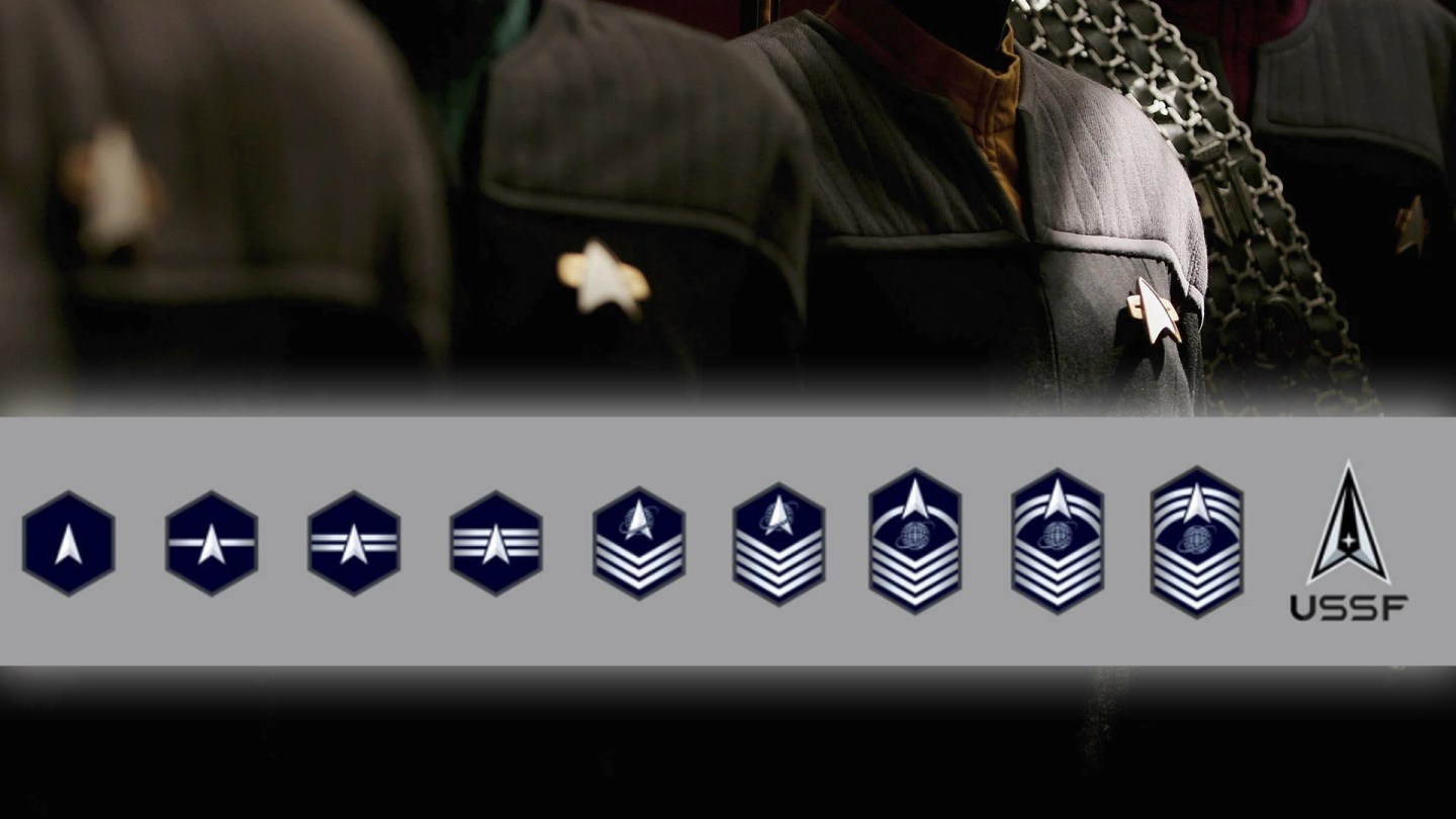 The Space Force enlisted rank insignia look like they come from ‘Star Trek’