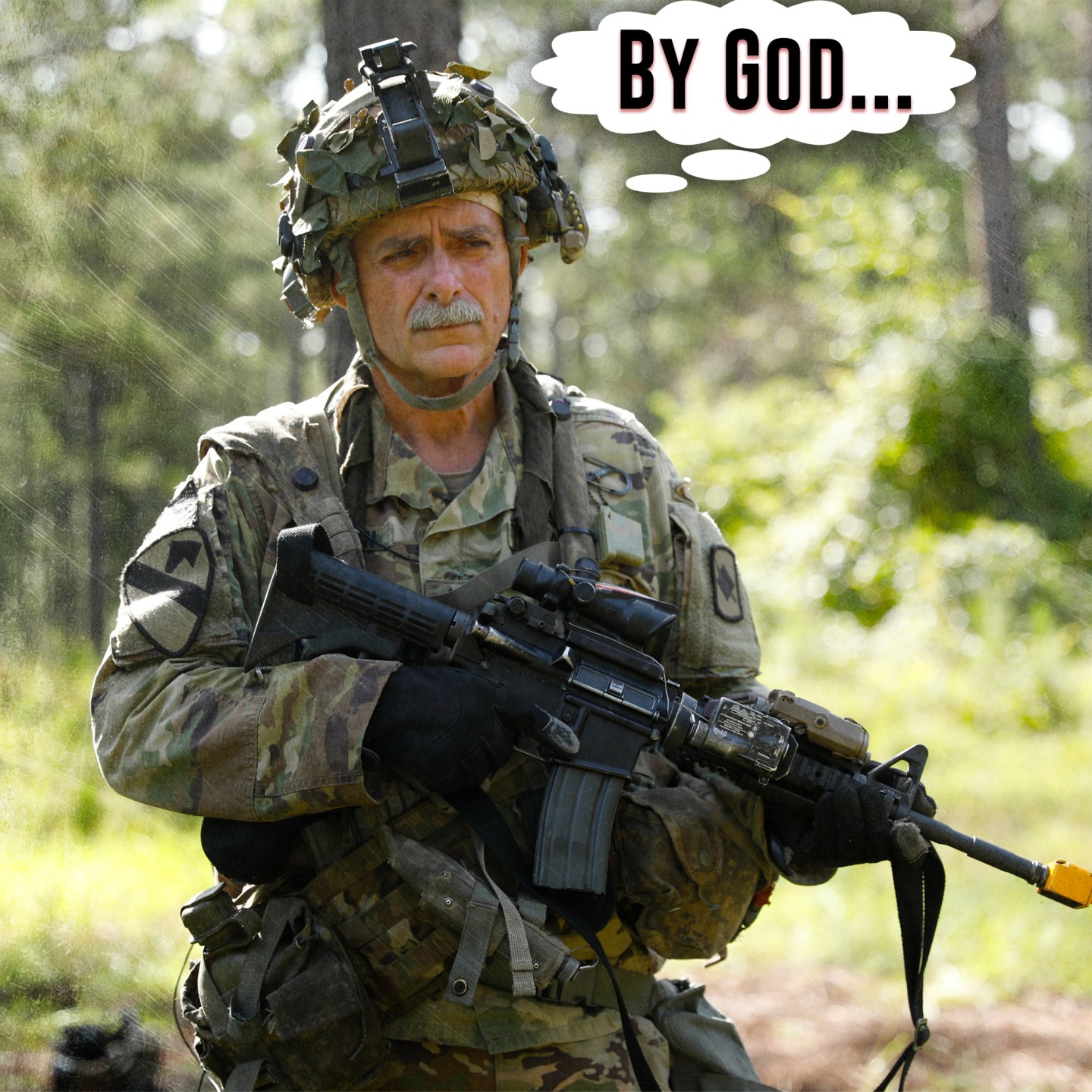 US Army first sergeant looks exactly how everyone feels in the field
