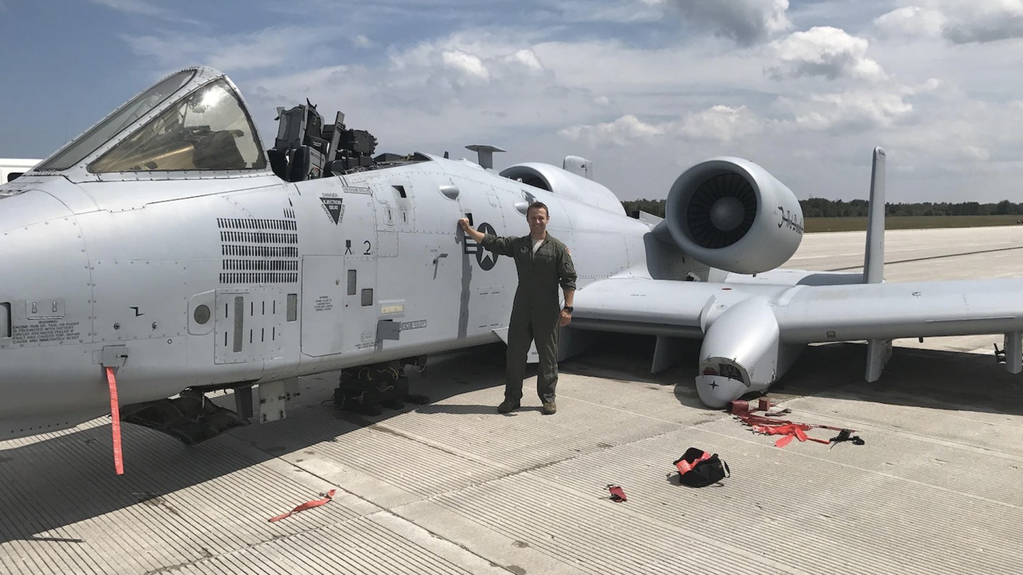 The A-10 a pilot belly-landed is back flying after years of repairs