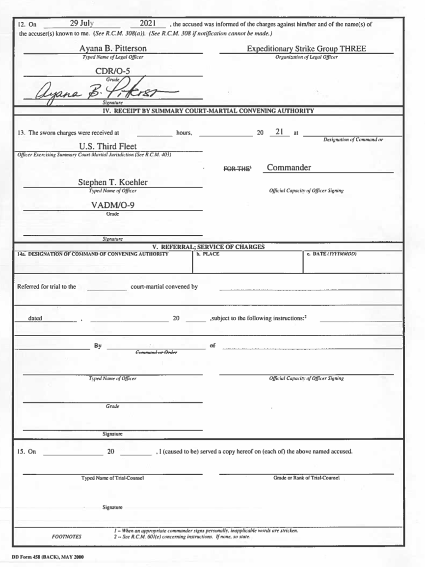 Navy sailor accused of setting Bonhomme Richard fire: Charge sheet