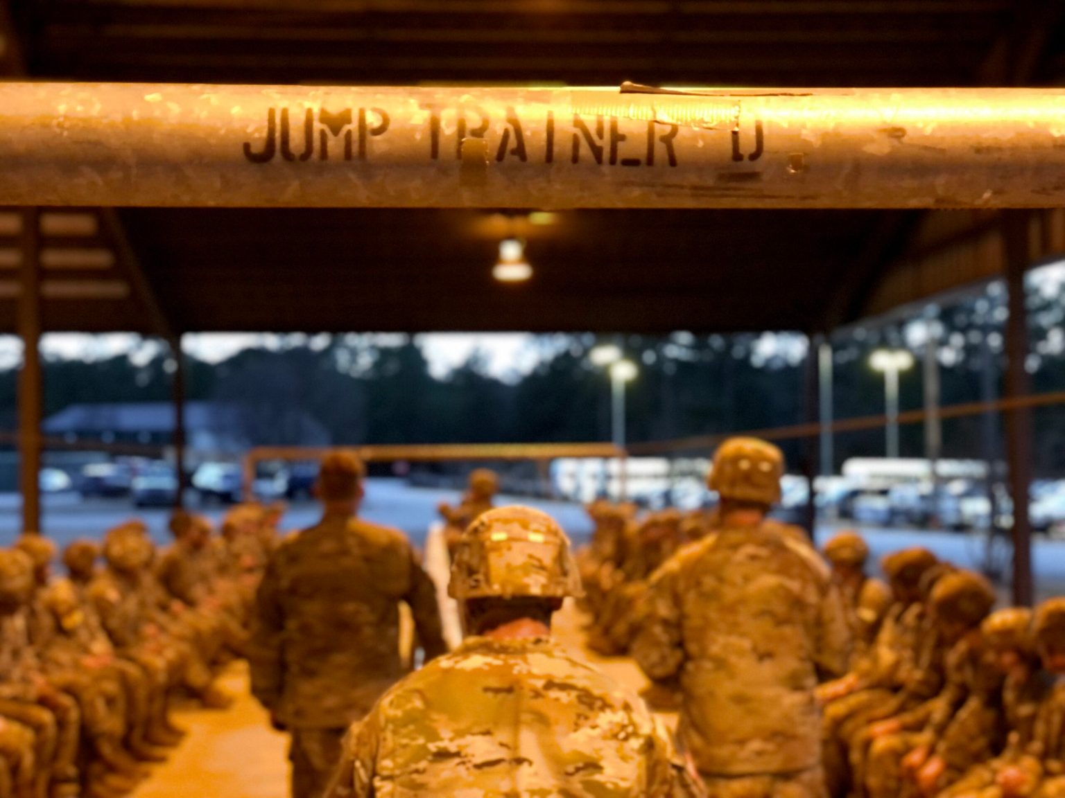 How US Army paratroopers prepare for a night jump training operation