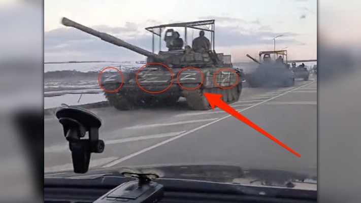 Why does Russian military equipment in Ukraine have Z symbols?
