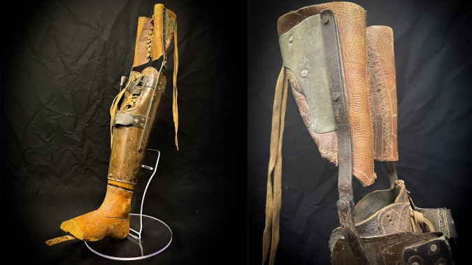 American POW made a prosthetic leg while in a German prison camp