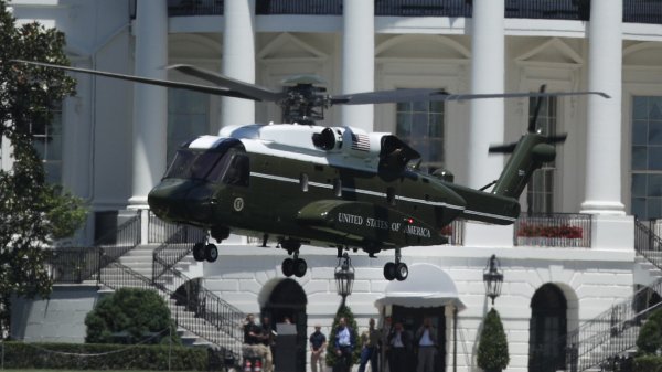 New Marine One chopper soon entering service, even if it burns the grass