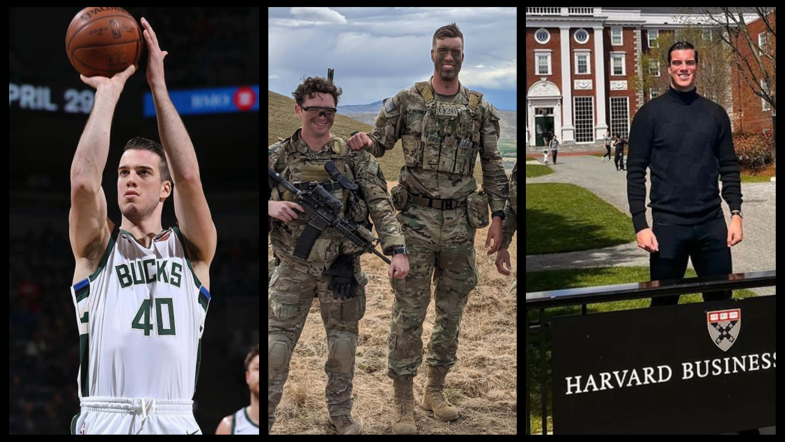 Pro basketball, Army Rangers, now Harvard for seven foot tall officer