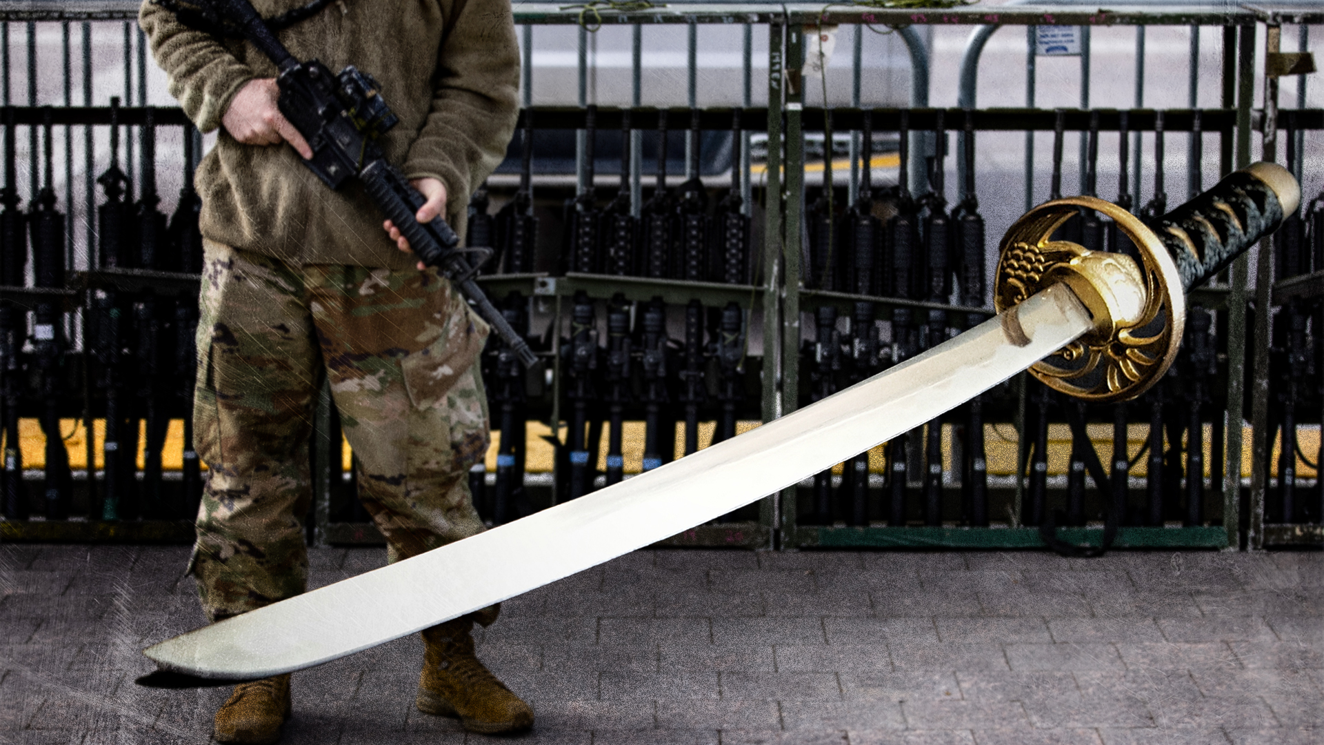 Army couple embezzled cash for weapons parts, electric guitars, sword