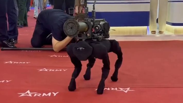 Robot dog boasts mounted rocket launcher in alarming video