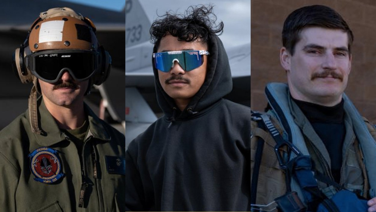 US Marines, sailors, airmen show off glorious mustaches