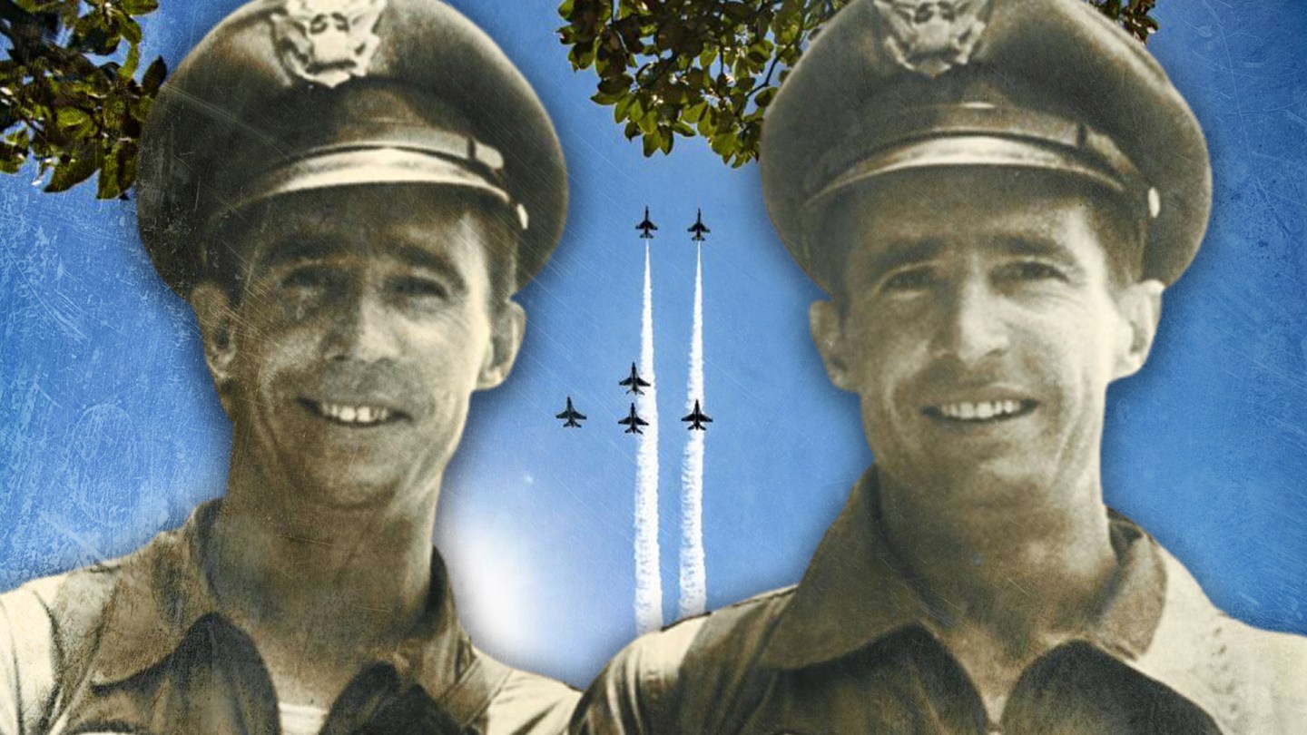 Air Force Thunderbirds fly dual ‘missing man’ formation for 2 original ...
