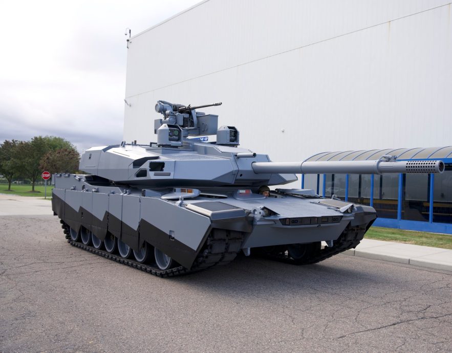 Everything under the hull of the AbramsX main battle tank