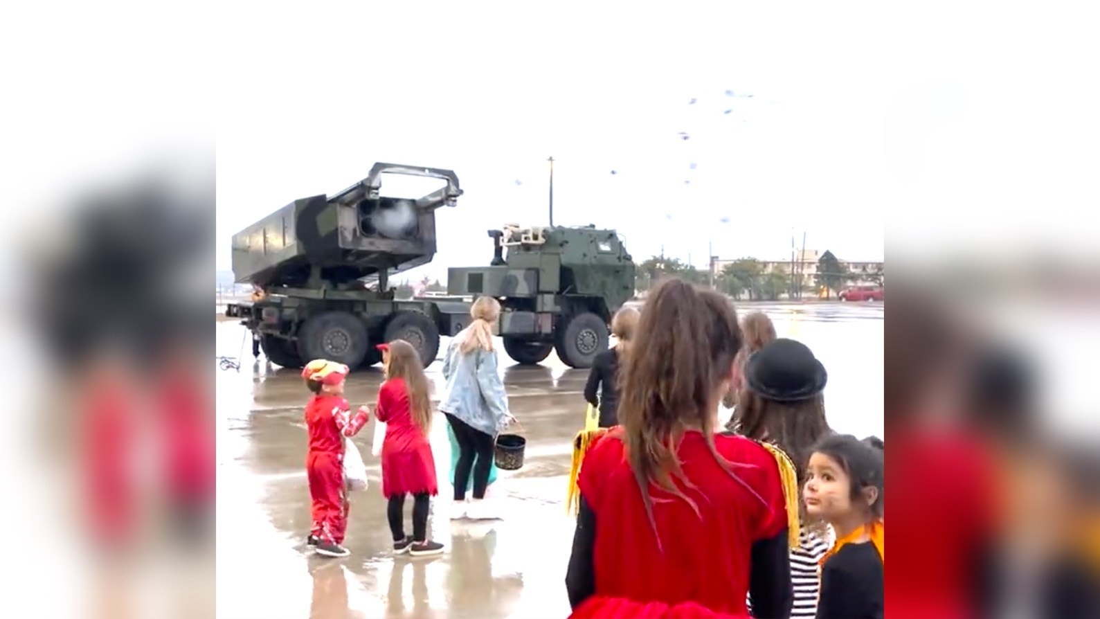 The best time to be a HIMARS target: when it's firing Halloween candy