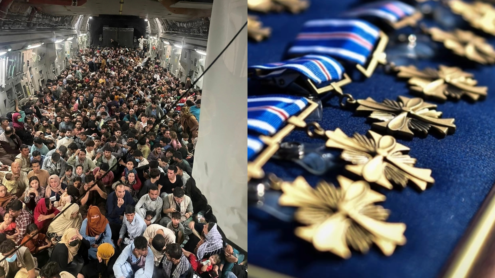 Air Force C-17 crew awarded for flying record 823 people out of Kabul