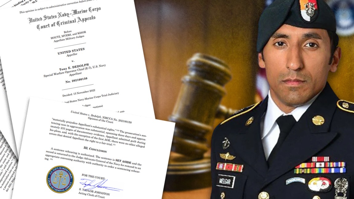 Navy SEAL's sentence for death of Green Beret Logan Melgar set aside
