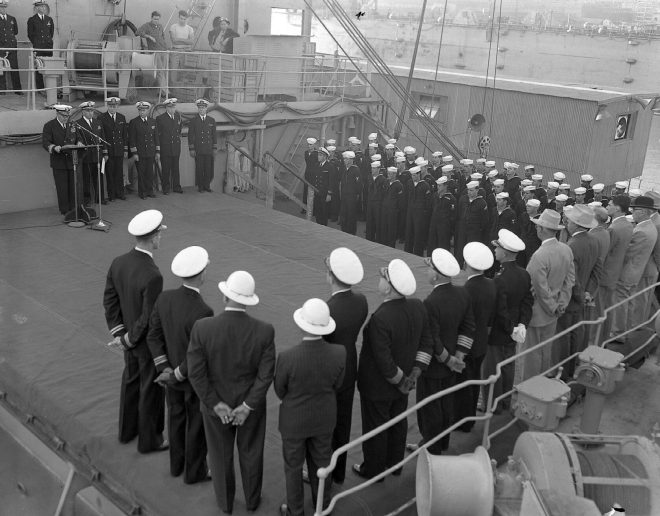 One ship delivered Thanksgiving dinner for soldiers in Europe in 1944