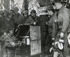 One ship delivered Thanksgiving dinner for soldiers in Europe in 1944