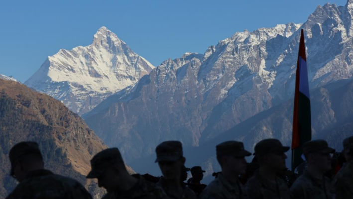 American soldiers are currently training high up in the Himalayas