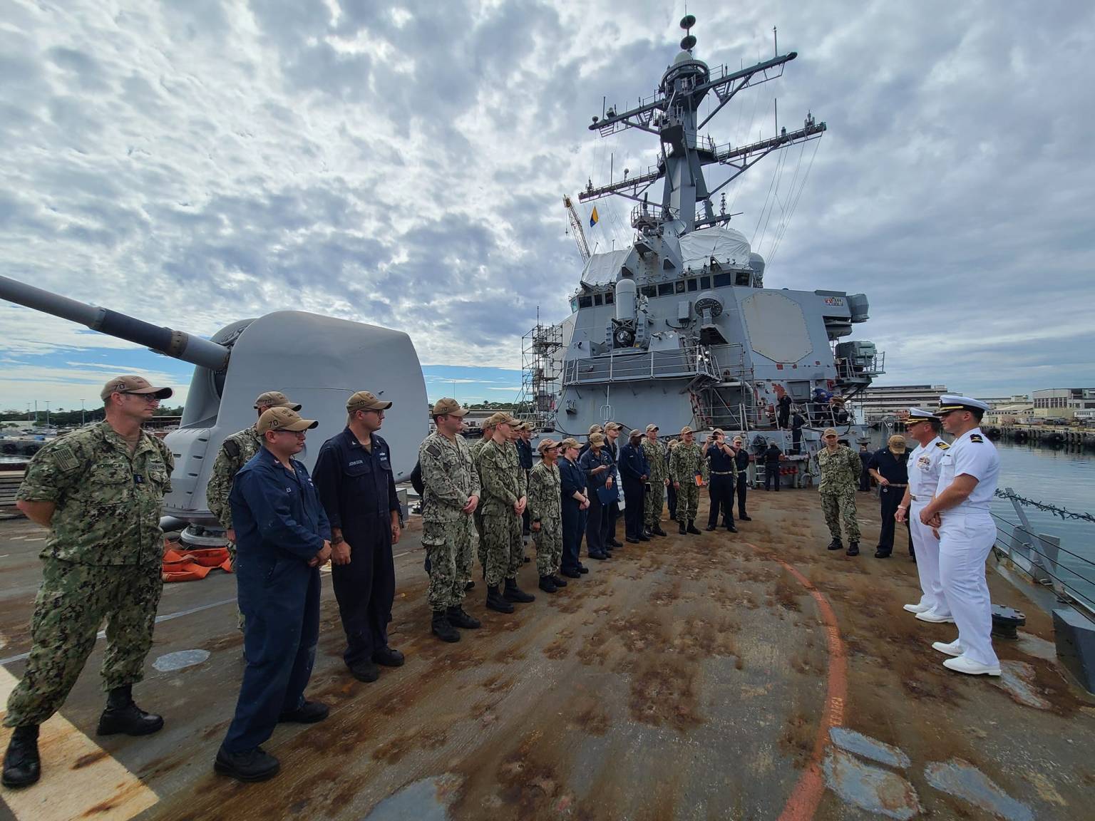 The Navy is fixing the USS Hopper's insane rust buildup