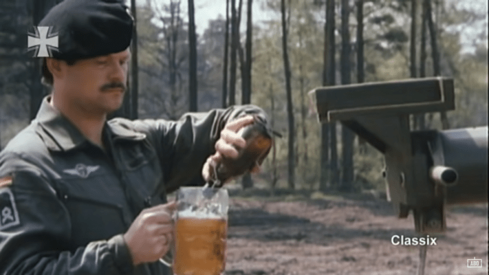 Watch a German Leopard 2 tank carry a beer and not spill a drop