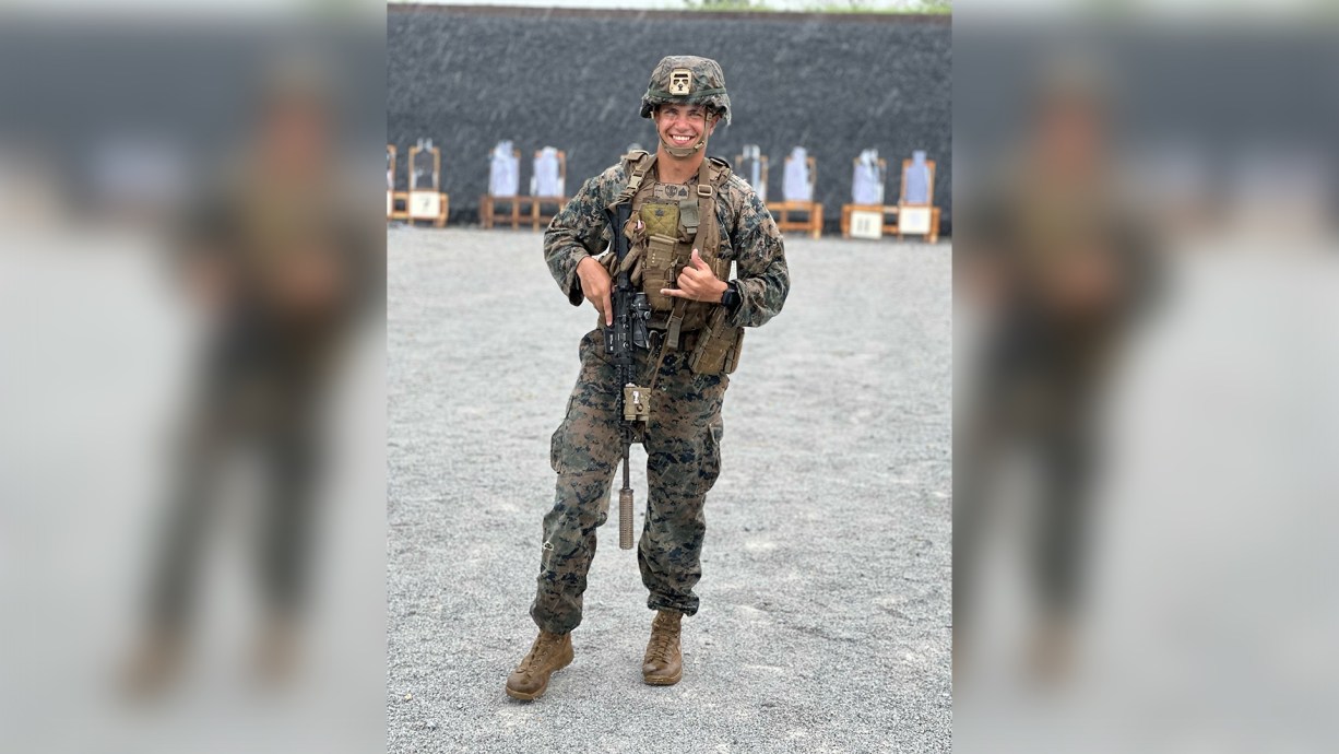 Marine uses first aid training to save a shooting victim