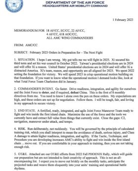 Air Force general warns of a war with China by 2025 in belligerent memo