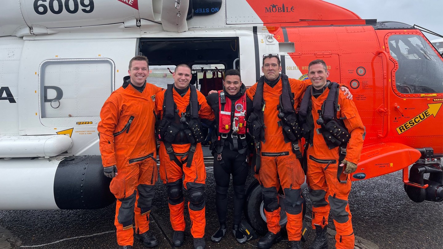 Coast Guardsman saves man, graduates rescue swimmer school hours later
