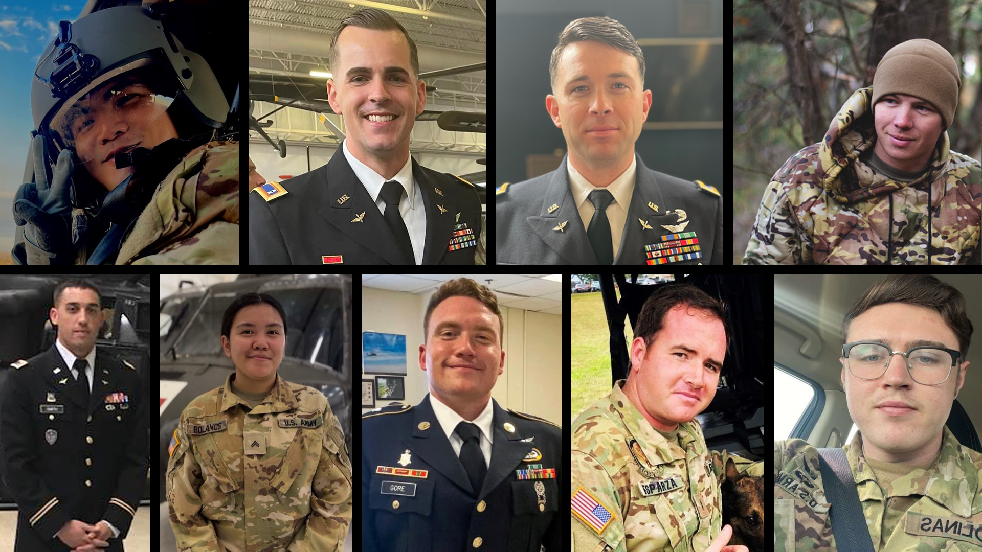 Army identifies 9 soldiers killed in dual Black Hawk crashes