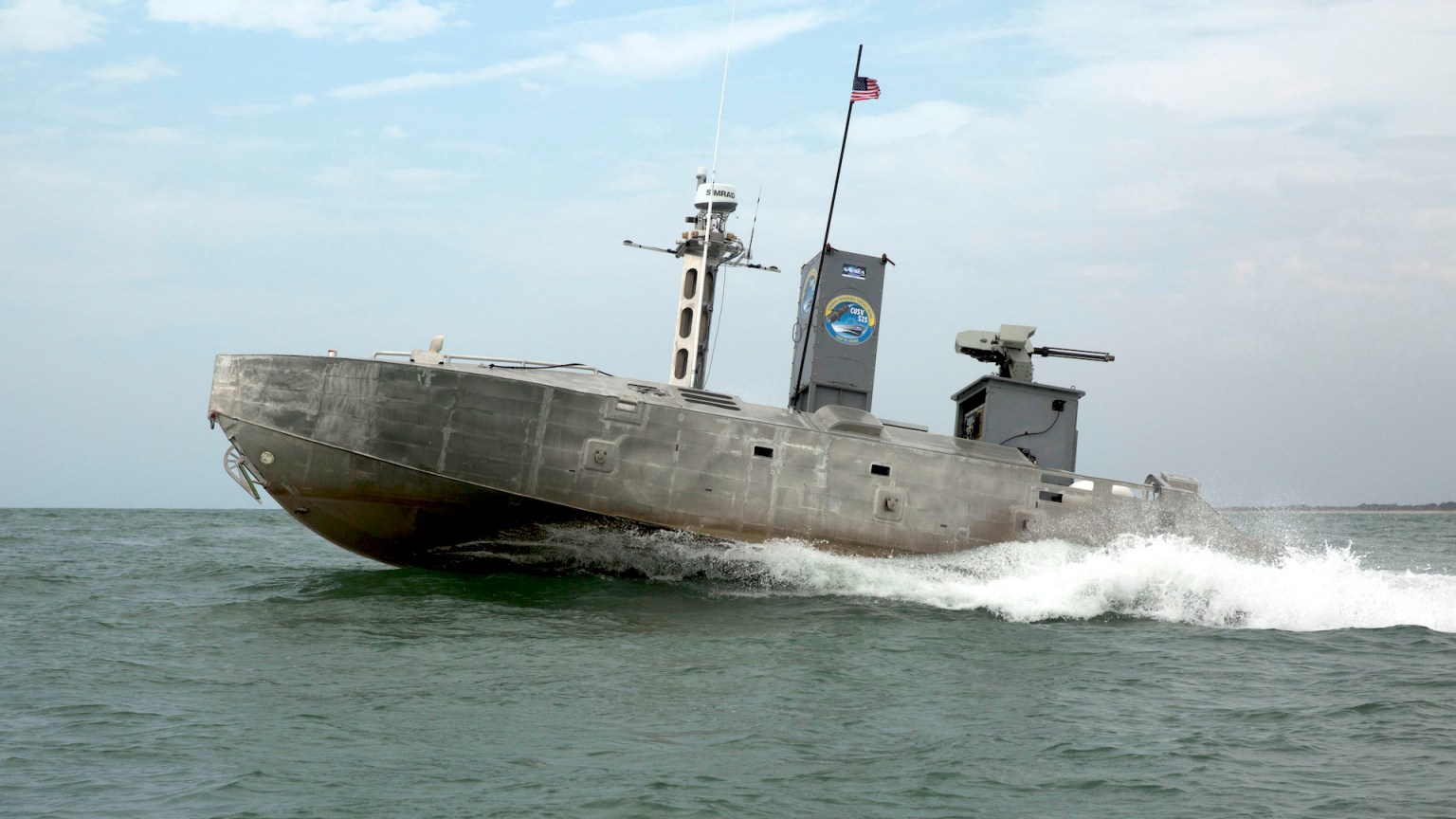 The Navy is eyeing missile-hauling drone boats to escort transport ships