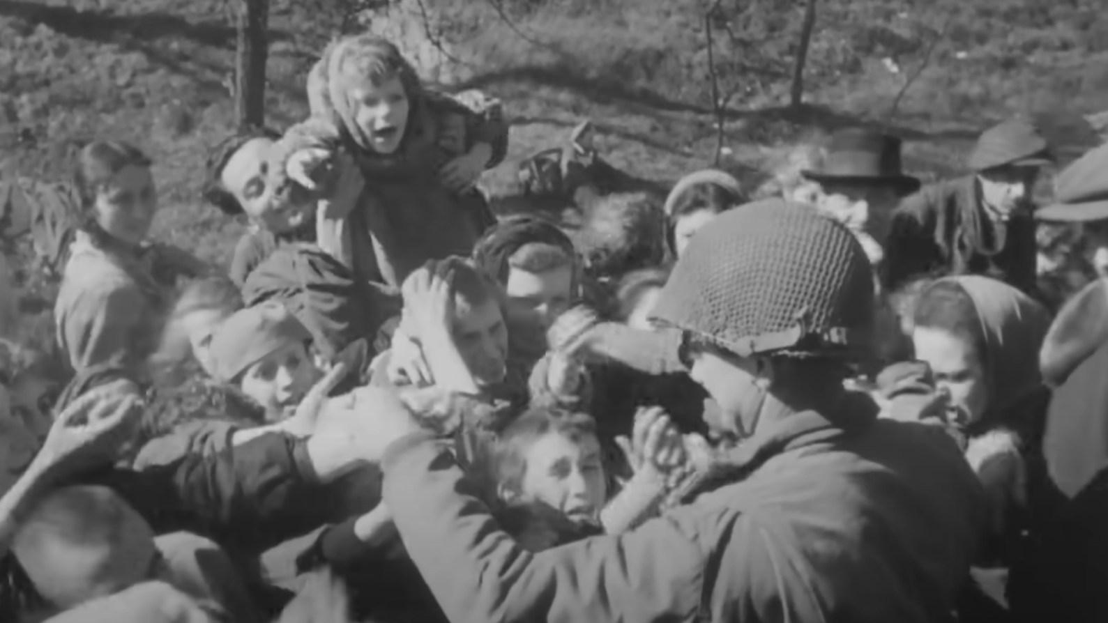 Rare footage shows U.S. soldiers liberating Holocaust survivors
