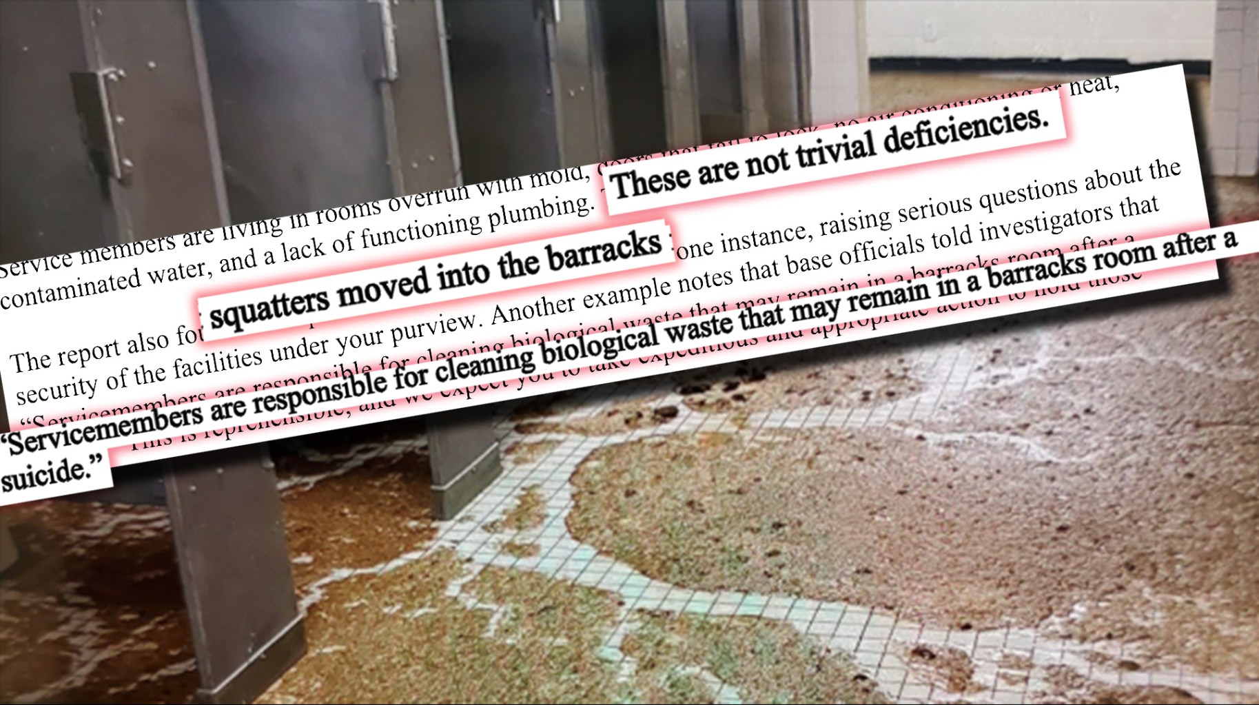 Congress blasts Pentagon for 'dreadful' barracks conditions