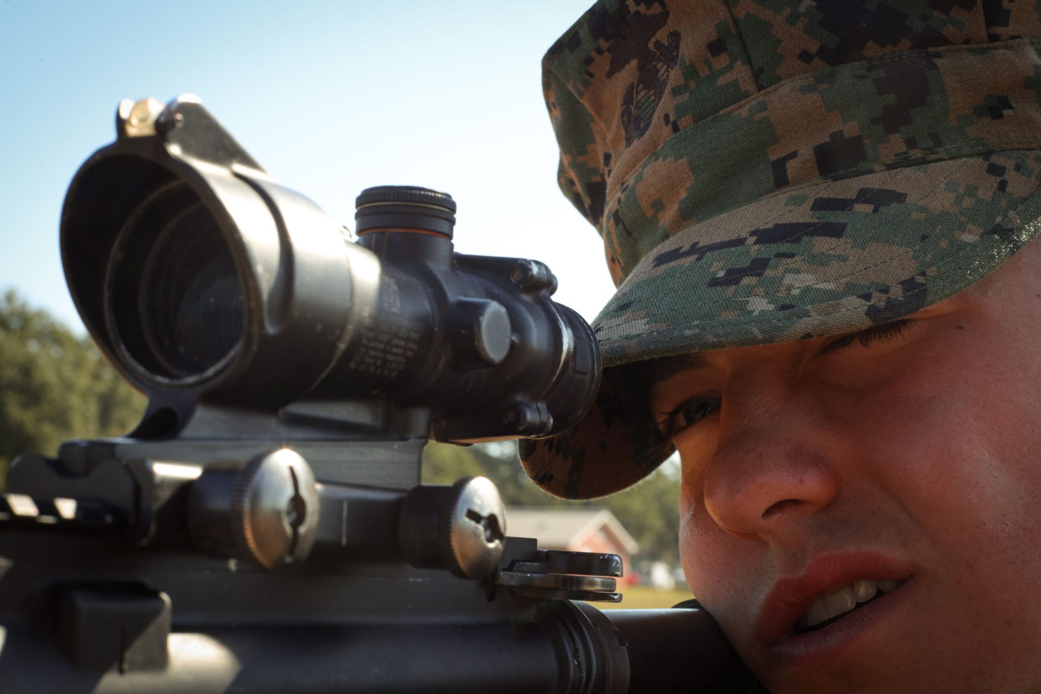 Marine shot a nearly perfect marksmanship score at Parris Island