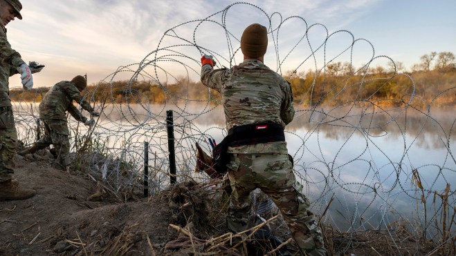 Texas National Guard caught in dispute over razor wire on border
