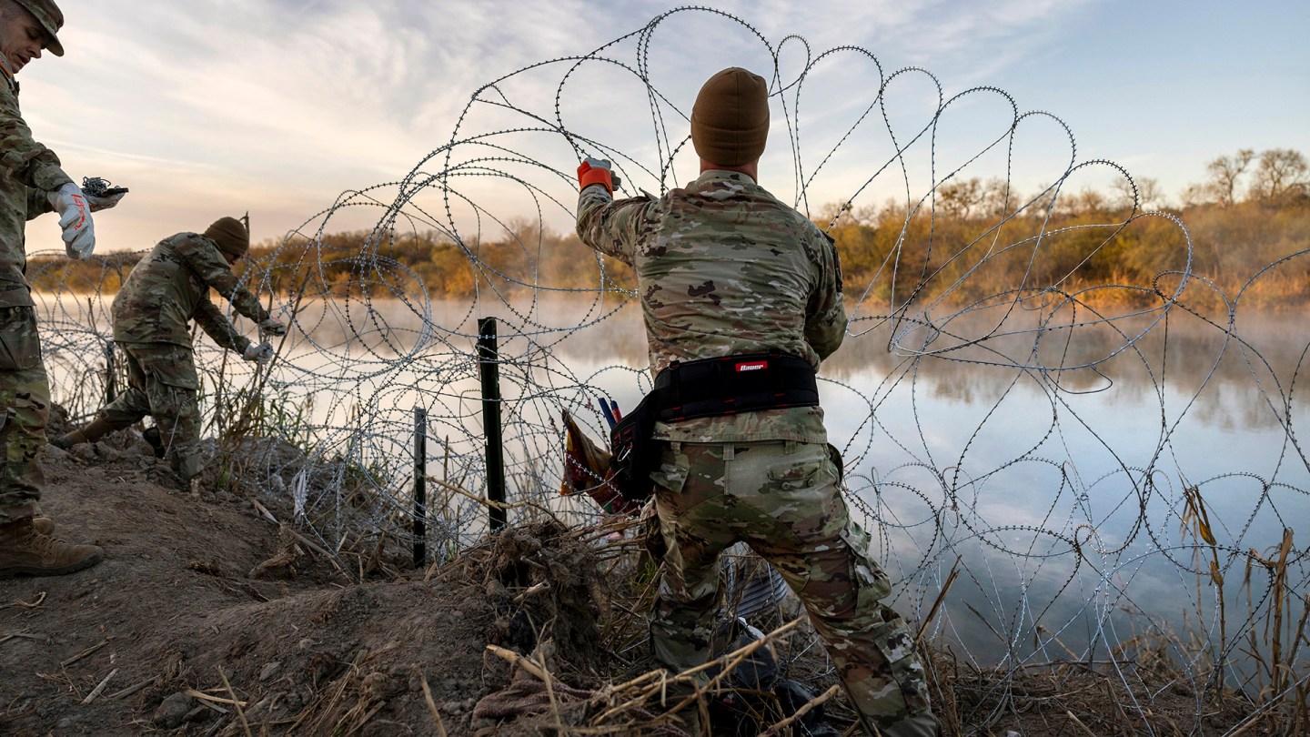 Texas National Guard caught in dispute over razor wire on border