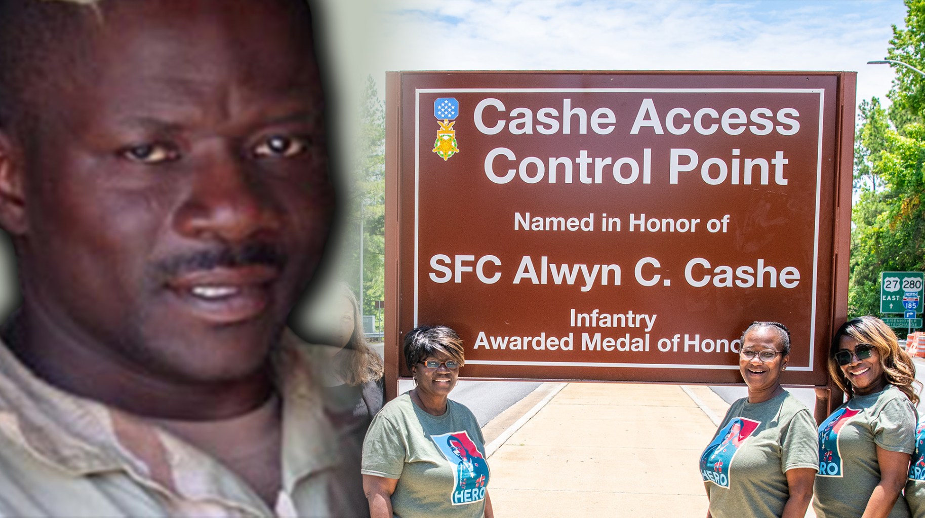 Fort Moore gates renamed for Alwyn Cashe, other battlefield heroes