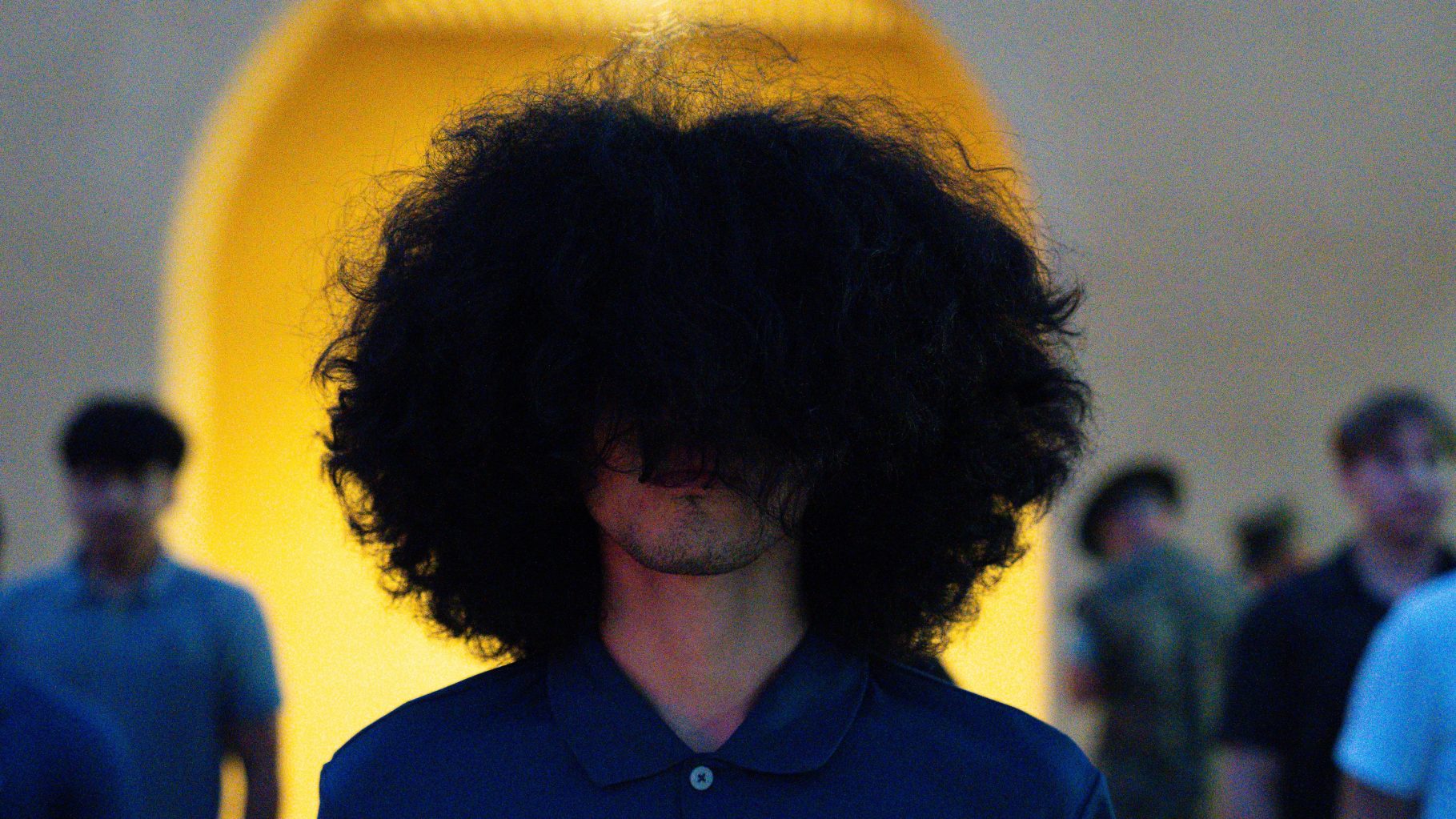 Marine recruit arrives at boot camp with glorious mop top