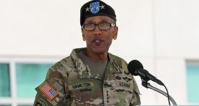 Suspended Army general denies he pushed an officer's promotion