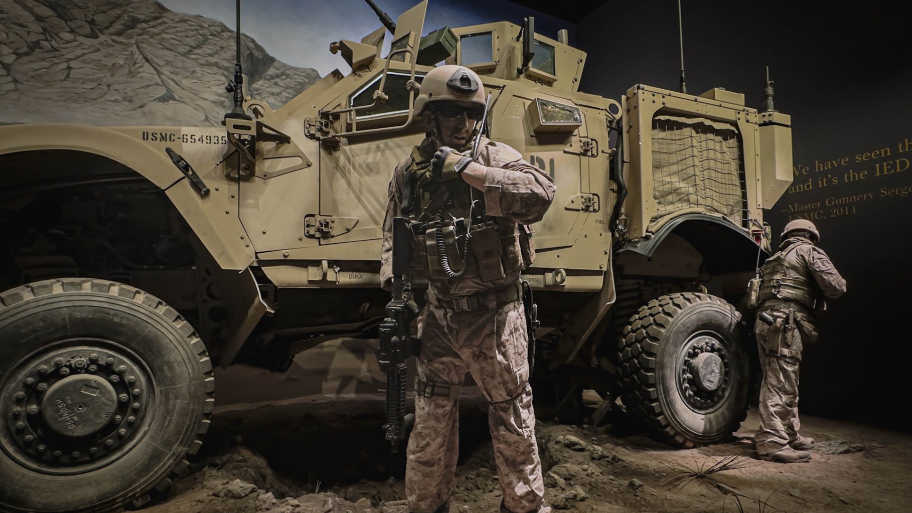 Father and son revisit their wars at Marine Corps museum