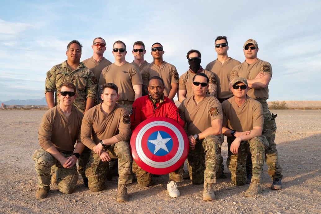 Air Force PJs took the new Captain America for a freefall jump