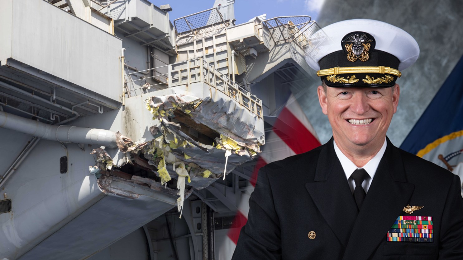 Navy fires aircraft carrier captain after collision with merchant ship