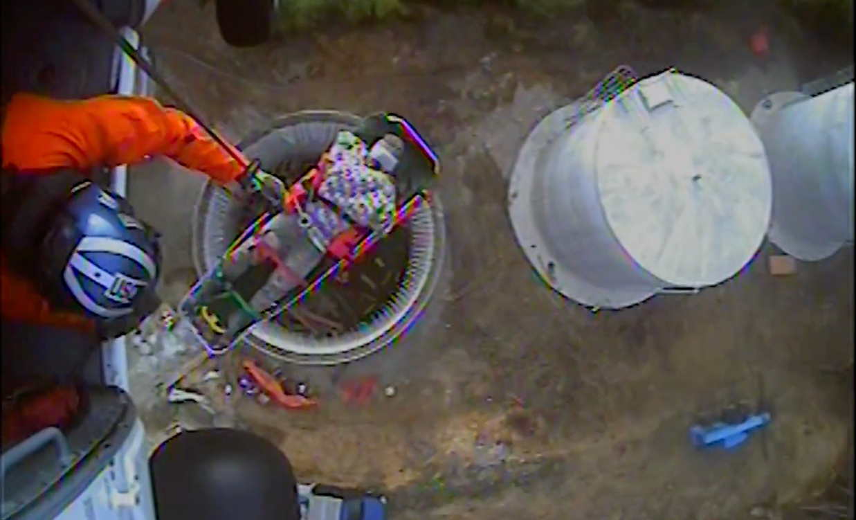 Coast Guard saves 4 from hardening concrete in water tank rescue