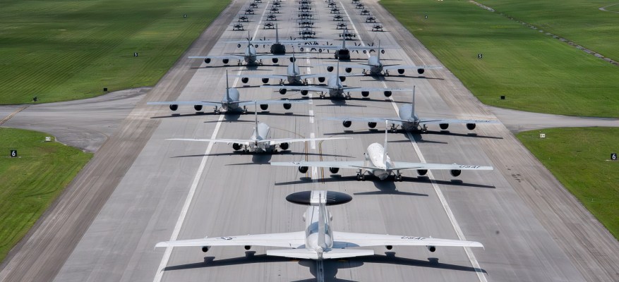 This 'elephant walk' had every plane needed for war in the Pacific
